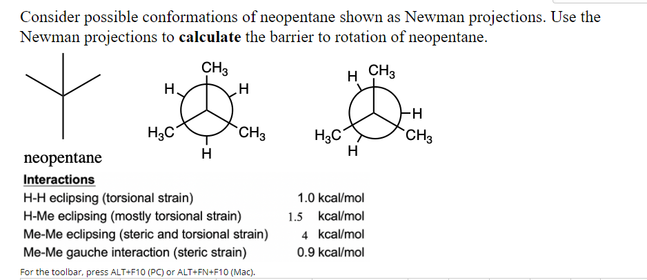 Solved Consider possible conformations of neopentane shown | Chegg.com