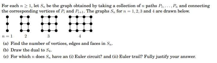 Solved For each n > 1, let Sn be the graph obtained by | Chegg.com