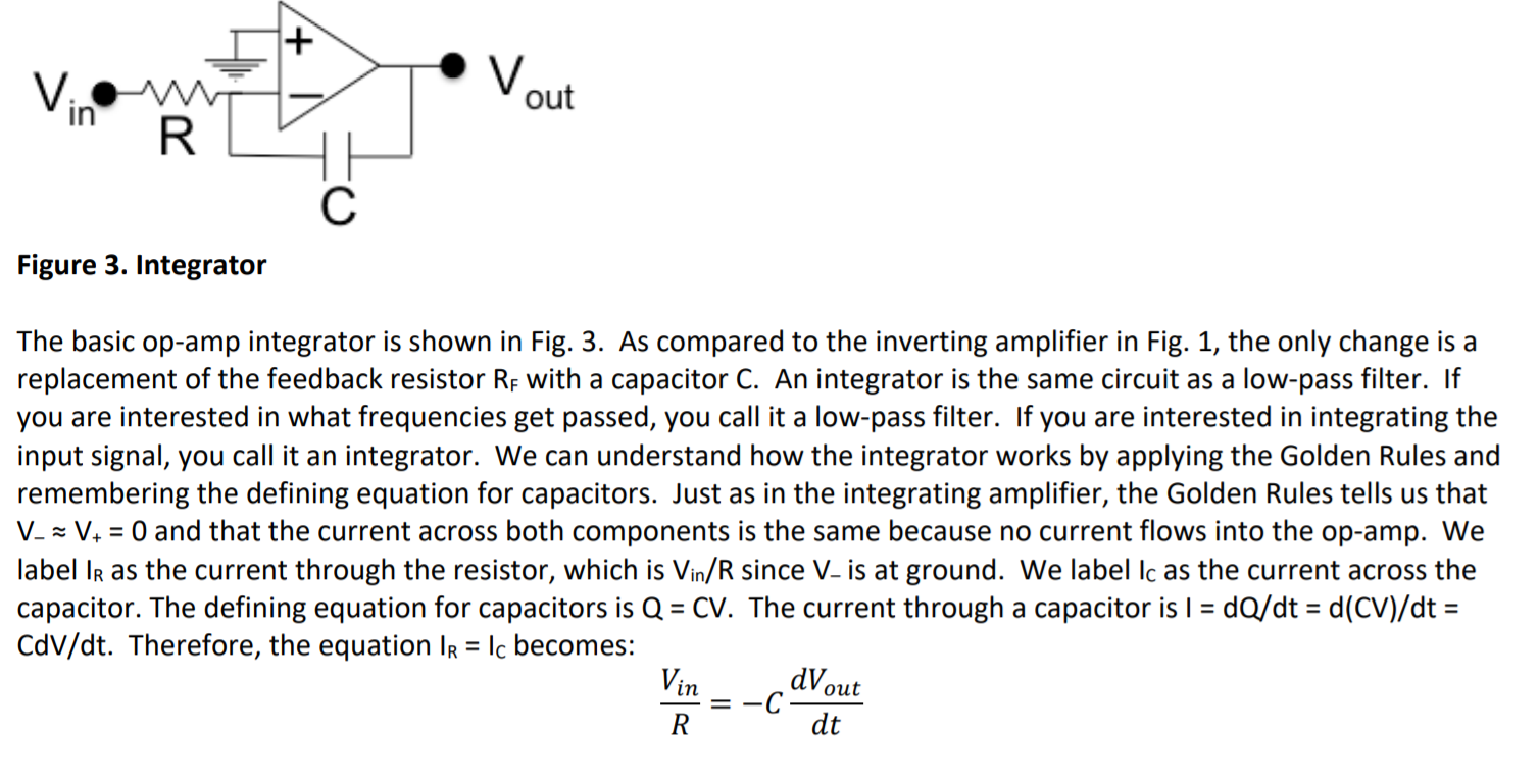 Solved Integrator So far you have been looking at the output | Chegg.com