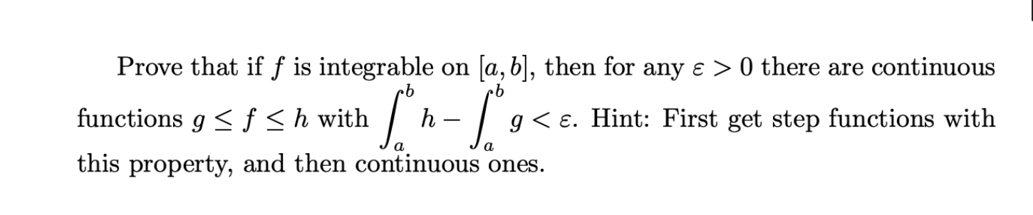 Solved Prove that if f is integrable on [a,b], then for any | Chegg.com