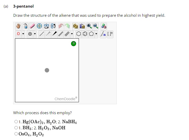 Solved (a) 3-pentanolDraw the structure of the alkene that | Chegg.com