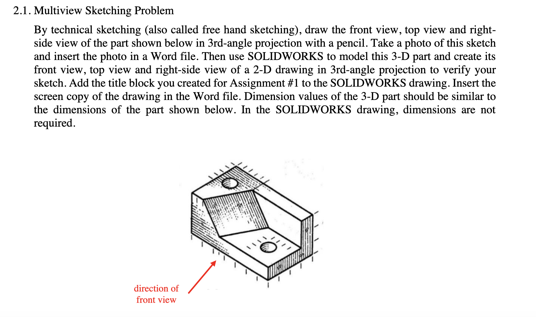 2.1. Multiview Sketching ProblemBy technical | Chegg.com 2.1. Multiview Sketching ProblemBy technical | Chegg.com