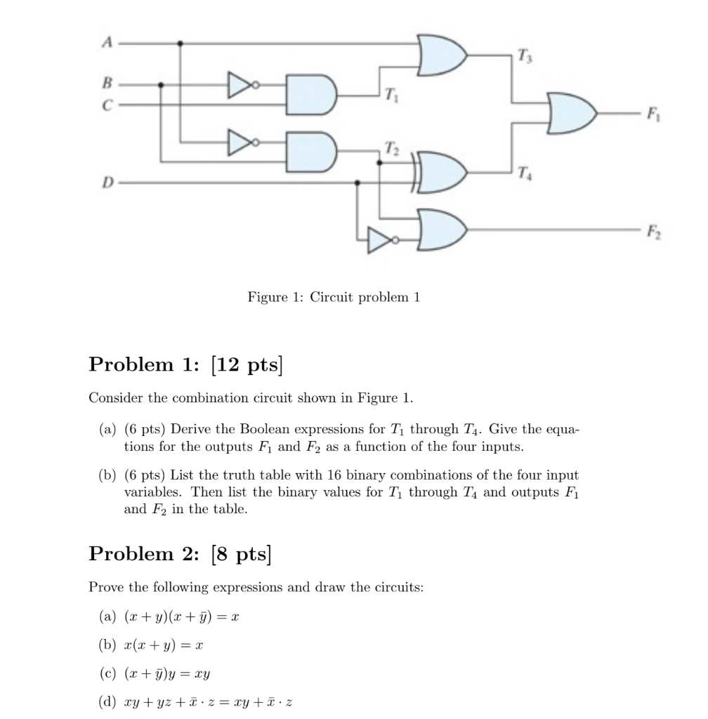 Solved Å Å Figure 1: Circuit problem 1 Problem 1: (12 pts] | Chegg.com