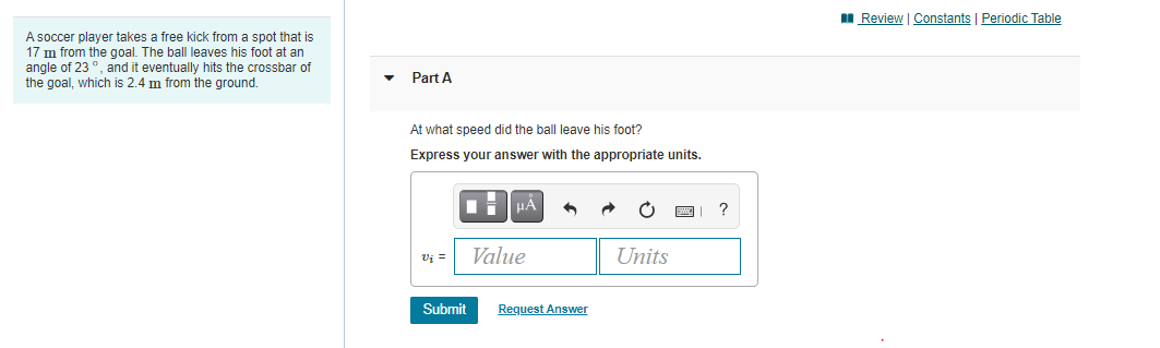 Solved Review Constants Periodic Table A soccer player takes | Chegg.com