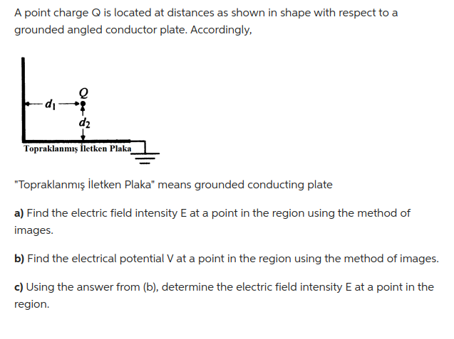 Solved A point charge Q is located at distances as shown in | Chegg.com