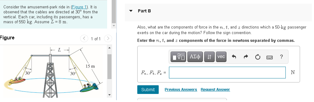 Solved Part B Consider the amusement park ride in (Figure | Chegg.com
