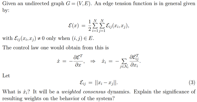 Solved Given an undirected graph G=(V,E). ﻿An edge tension | Chegg.com