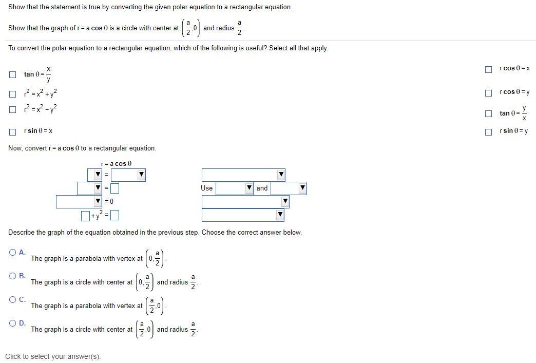 Solved Show that the statement is true by converting the | Chegg.com