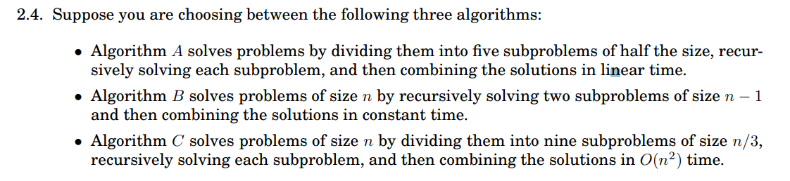 Solved 2.4. Suppose you are choosing between the following | Chegg.com