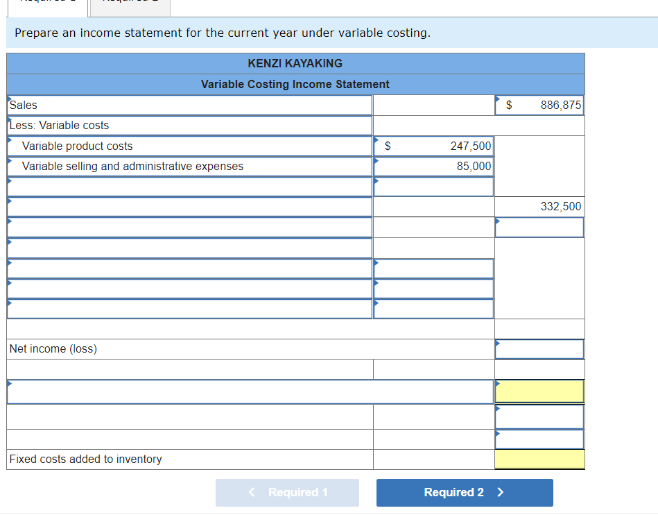 Solved Exercise 19-4 Variable costing income statement LO P2 | Chegg.com