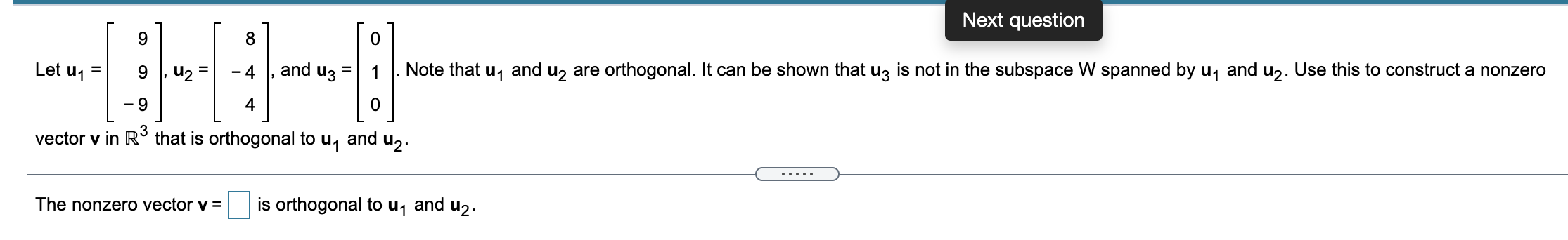 Solved -1 1 0 Let u1 II - 2 , U2 - 1 and u3 = Note that U1 | Chegg.com