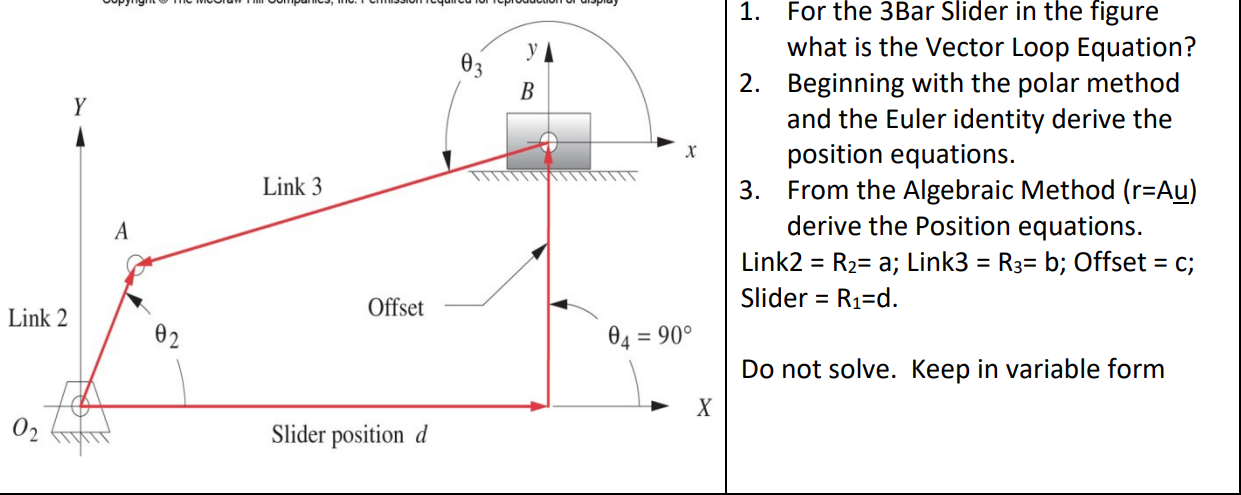 Solved For the 3Bar Slider in the figurewhat is the Vector | Chegg.com