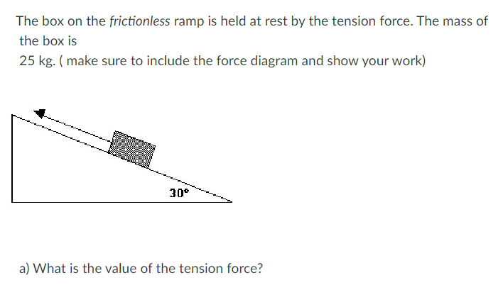 Solved The box on the frictionless ramp is held at rest by | Chegg.com