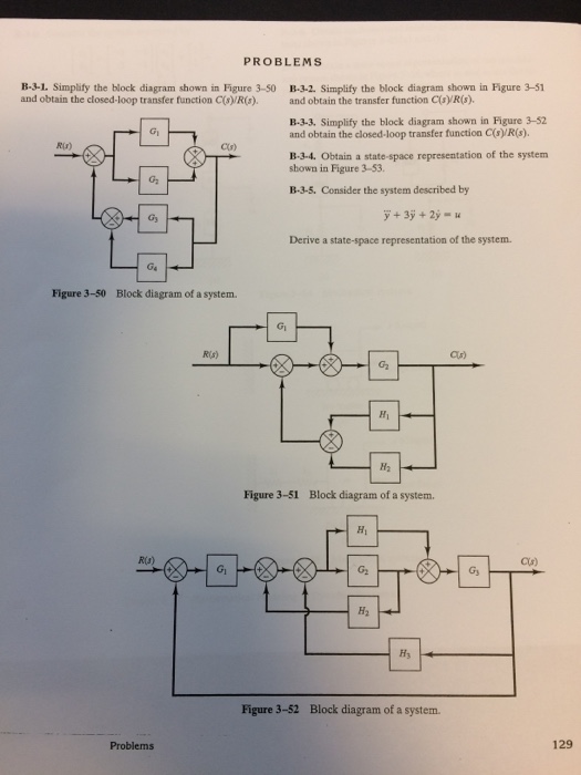 Solved Simplify the block diagram shown in Figure 3-50 and | Chegg.com