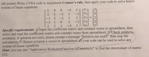 Please write a VBA EXCEL program for this question. | Chegg.com