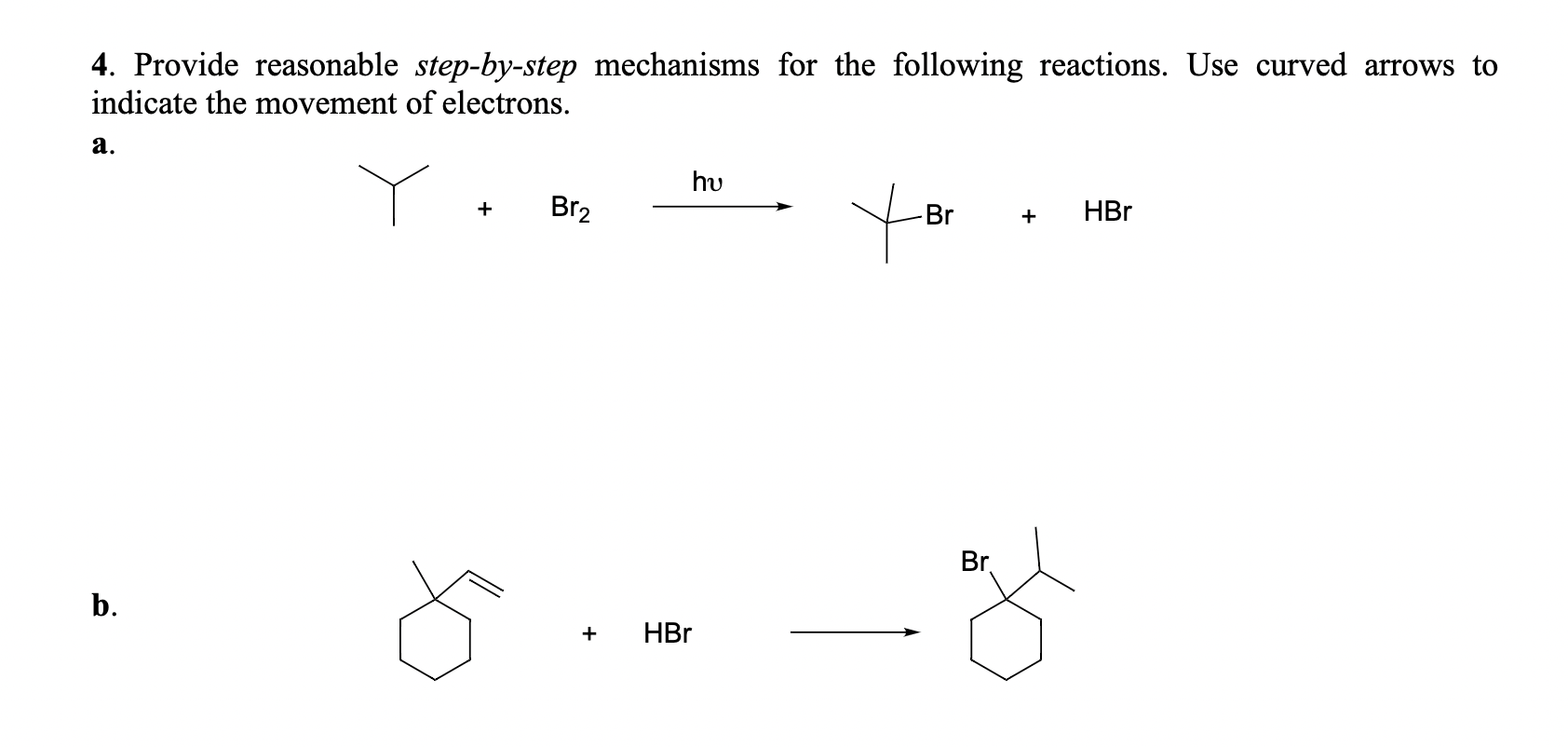 Solved 4. Provide reasonable step-by-step mechanisms for the | Chegg.com