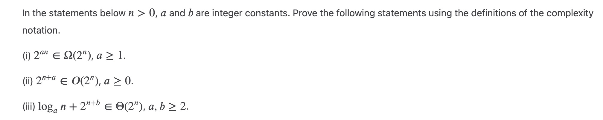 Solved In the statements below n>0,a and b ﻿are integer | Chegg.com