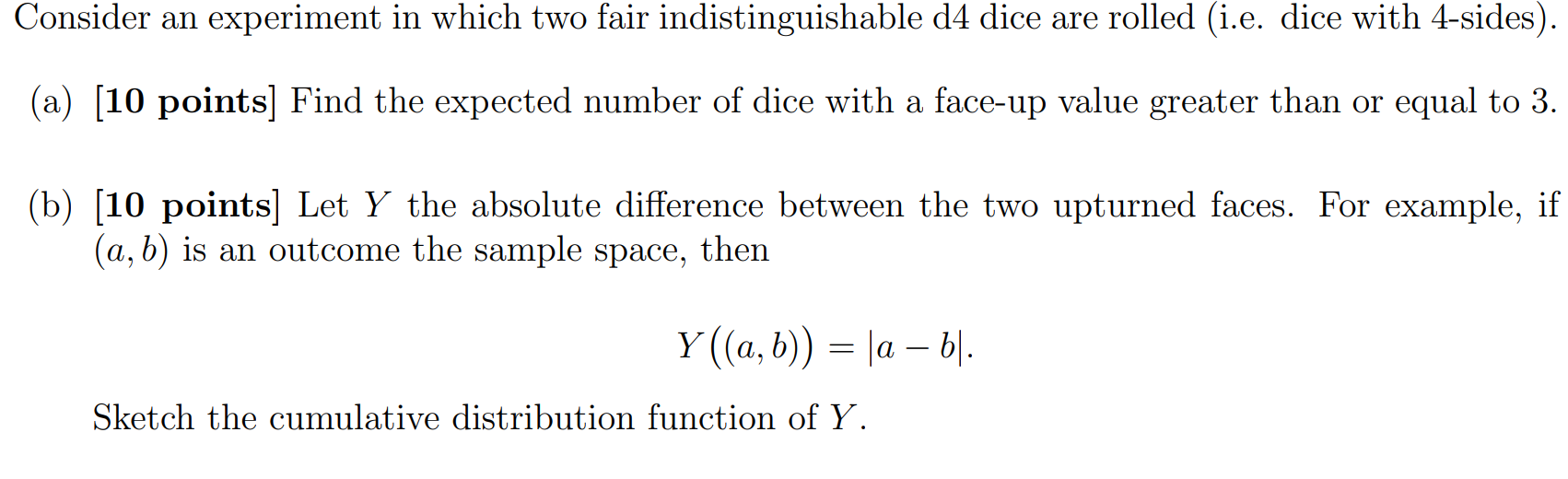 Solved Consider an experiment in which two fair | Chegg.com