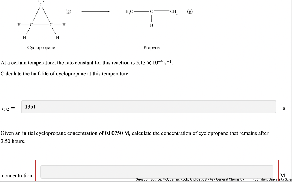 Solved HC CH HC A CH H H H Cyclopropane Propene At a certain | Chegg.com