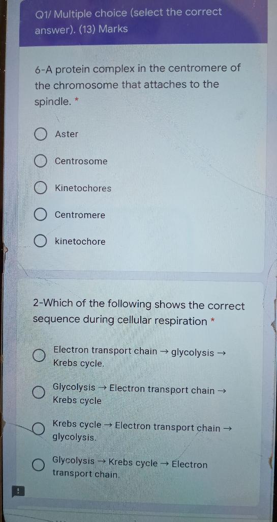 Solved Q1/ Multiple choice (select the correct answer). (13) | Chegg.com