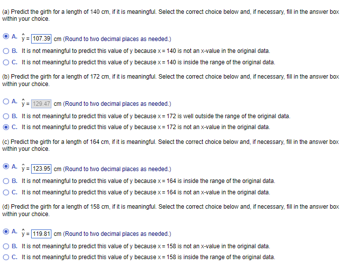 Solved Lengths and Girths(a) Predict the girth for a length | Chegg.com