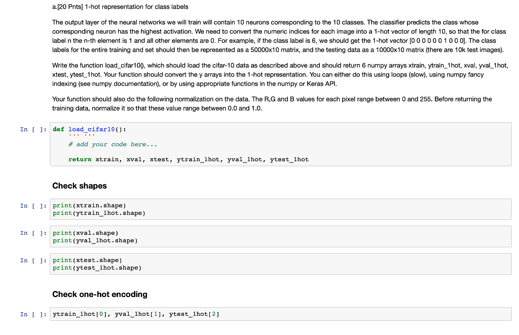 Getting started: Installing Numpy, Keras and | Chegg.com