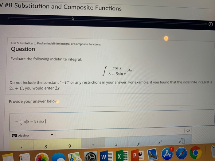 Solved #8 Substitution and Composite Functions Use | Chegg.com