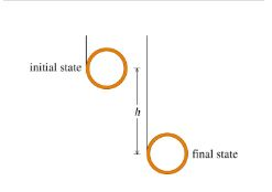 Solved A string is attached to the rim of a small hoop | Chegg.com