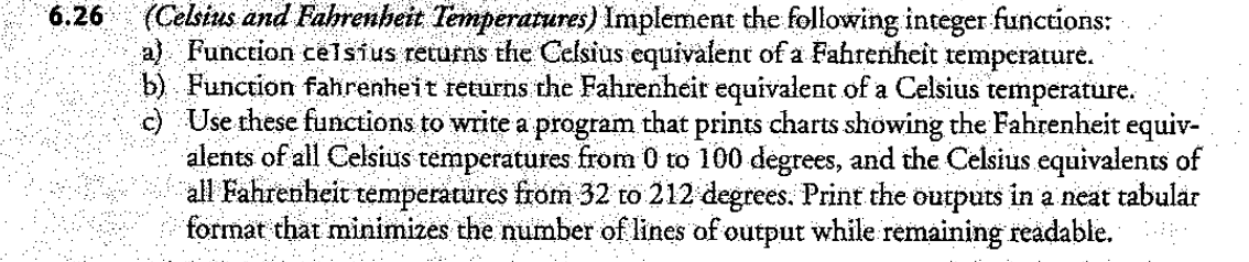Solved 626 Celsius And Fahrenheit Températures Implement 3427