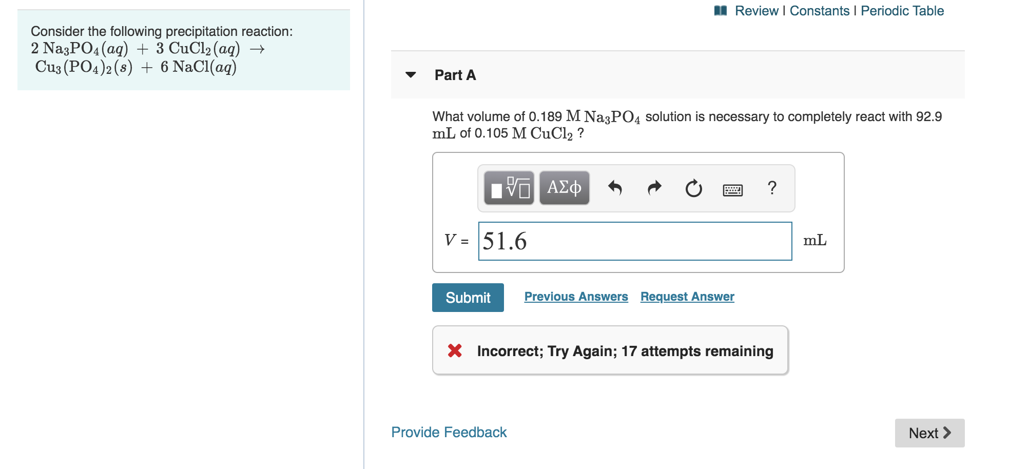 Solved II Review | Constants | Periodic Table Consider the | Chegg.com Solved II Review | Constants | Periodic Table Consider the | Chegg.com