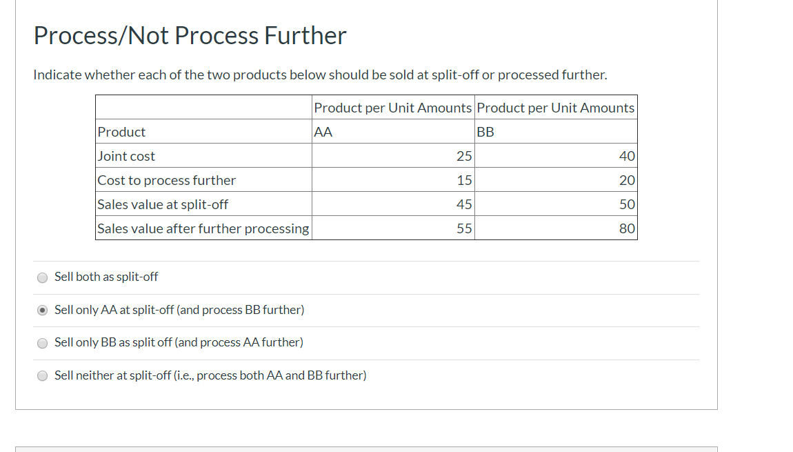 Solved Process/Not Process Further Indicate whether each of | Chegg.com
