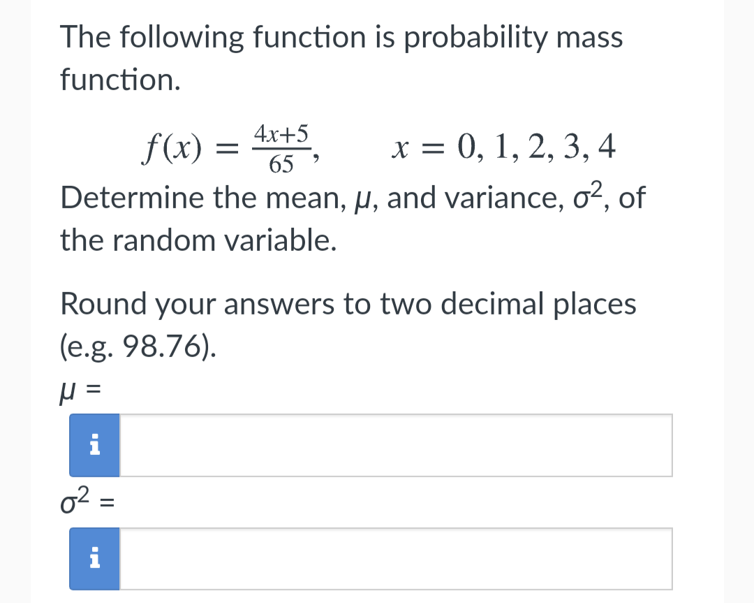Solved The following function is probability mass function. | Chegg.com