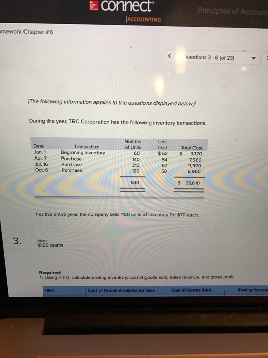 Solved Connect . ACCOUNTING mework Chapter #6 uestions | Chegg.com Solved Connect . ACCOUNTING mework Chapter #6 uestions | Chegg.com