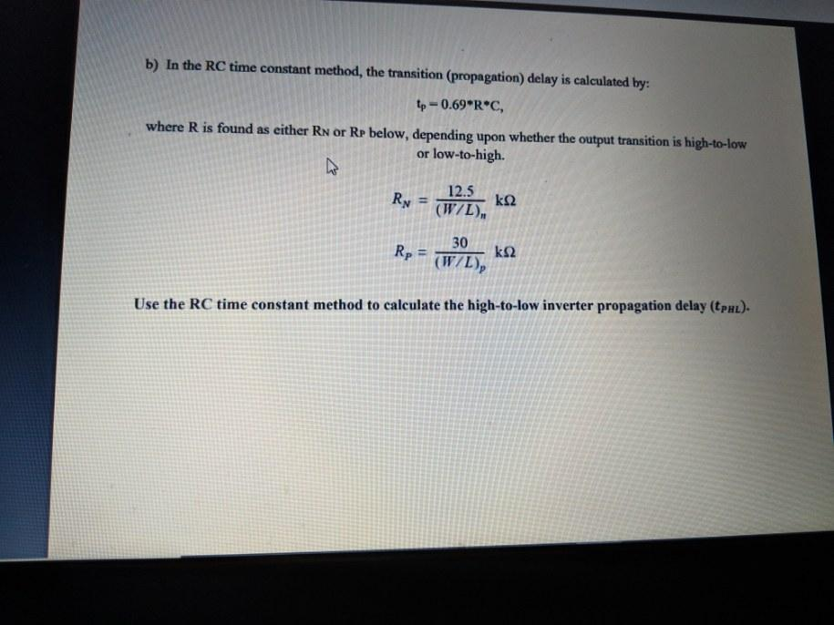 Solved b) In the RC time constant method, the transition | Chegg.com