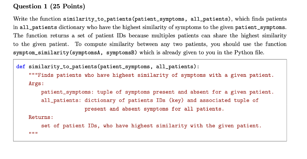 Solved Medical Diagnostics (50 points] Filename: medical | Chegg.com