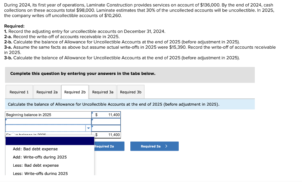Solved what do I post for 2B and 3B? show the work please | Chegg.com
