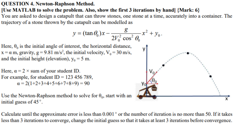 Solved QUESTION 4. Newton-Raphson Method. [Use MATLAB to | Chegg.com