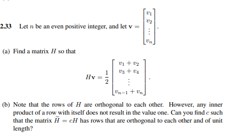 Solved 2.33 Let n be an even positive integer, and let | Chegg.com