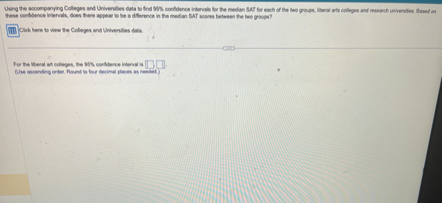 Solved Using the accompanying Colleges and Universities data | Chegg.com