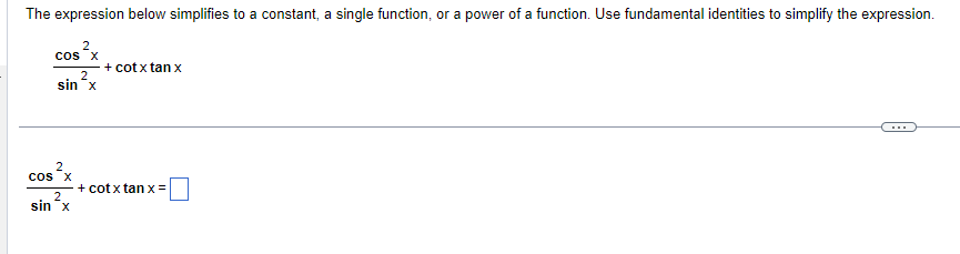 Solved The expression below simplifies to a constant, a | Chegg.com