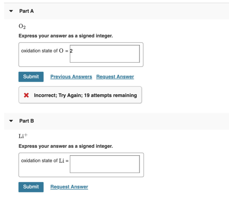 Solved Part C Na20 Express your answer as signed integers | Chegg.com