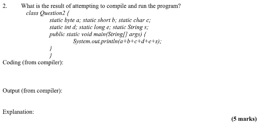 Solved jave .Pelsse The coding and output answer must | Chegg.com