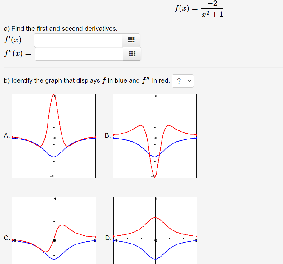 Solved c) Using the graphs of f and f′′, indicate where f is | Chegg.com