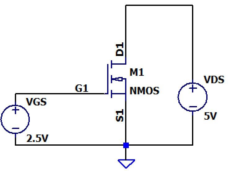 Solved D1 M1 kh H NMOS VDS G1 + VGS S1 5V 2.5V | Chegg.com