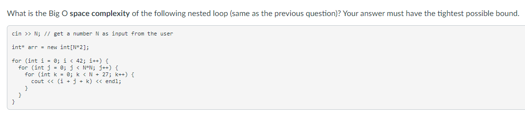 Solved What is the Big O running time complexity of the | Chegg.com