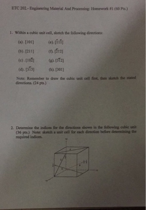 Solved Within a cubic unit cell, sketch the following | Chegg.com