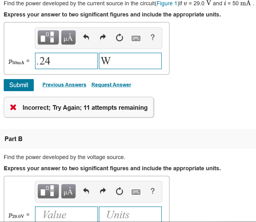 Solved Find the power developed by the current source in the | Chegg.com