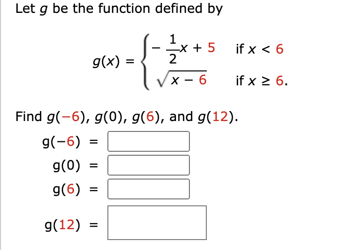 Solved Let g be the function defined by [-+*+ 1 -X + 5 2 if | Chegg.com
