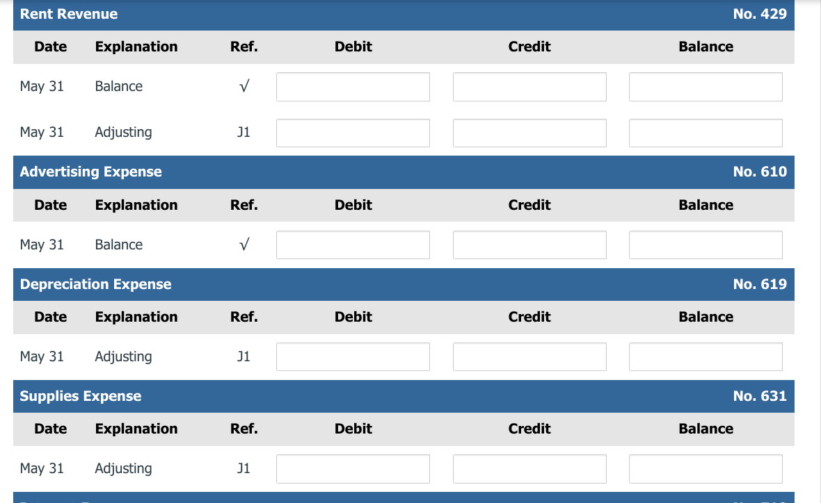 Solved Prepare an income statement for the month of May. | Chegg.com