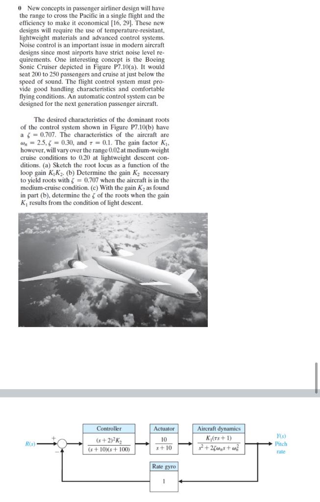 0 New concepts in passenger airliner design will have | Chegg.com